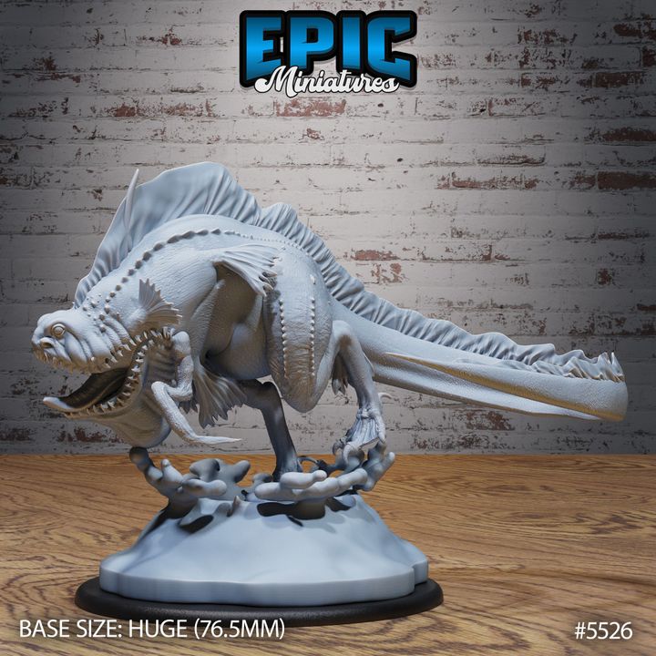 3D Printable Deep Sea Lizard Set / Sea Water Creature / Ocean Beast / Underwater Reptile ...